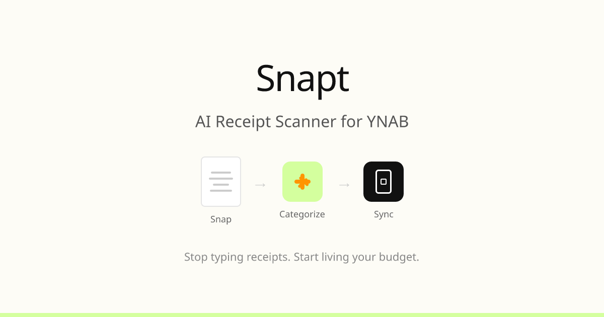 Snapt - AI Receipt Scanner for YNAB